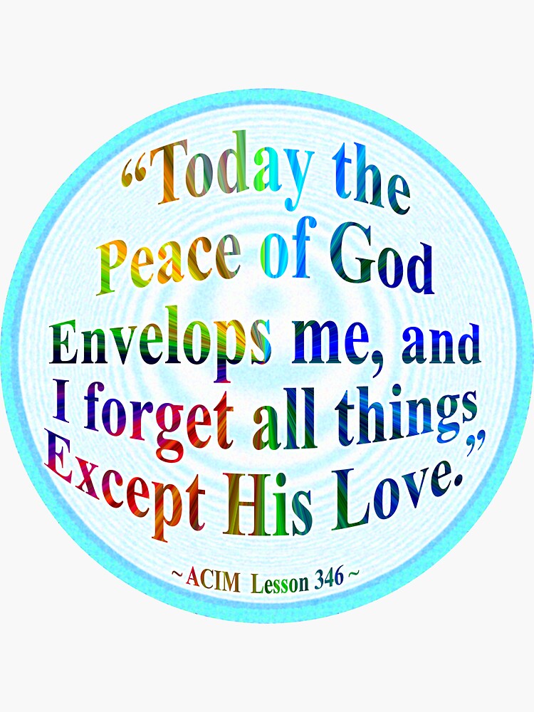 "ACIM-Lesson 346" Sticker by ACIM-LOVE | Redbubble