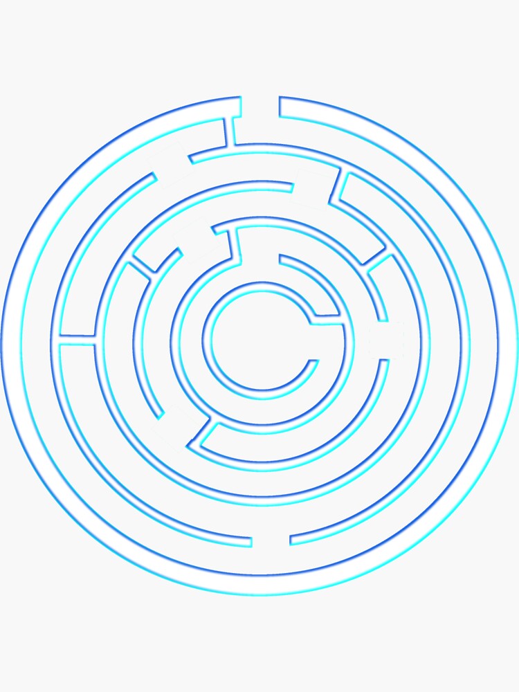 "Tron Circle Design" Sticker by Dator | Redbubble
