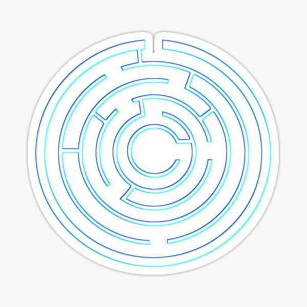 "Tron Circle Design" Sticker by Dator | Redbubble