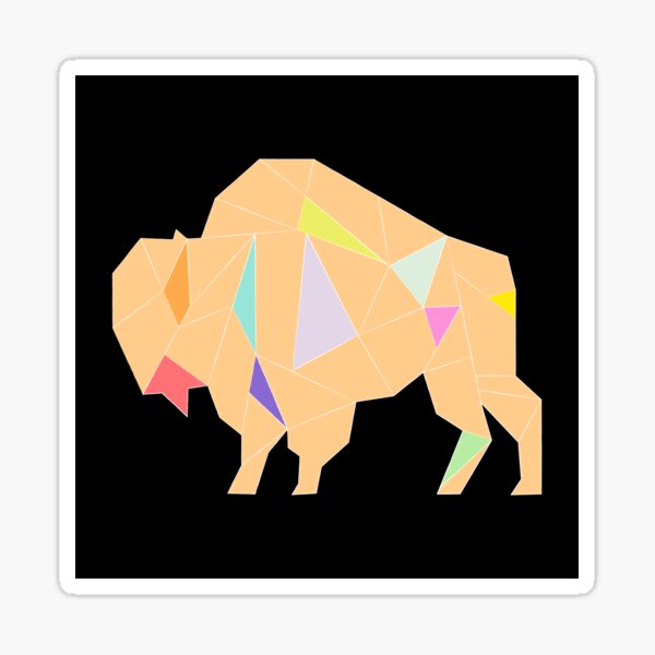 "Rainbow Buffalo" Sticker by meganpercy | Redbubble