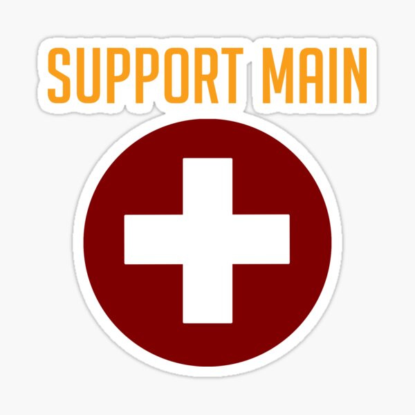 "Support Main" Sticker for Sale by Tahu157 | Redbubble