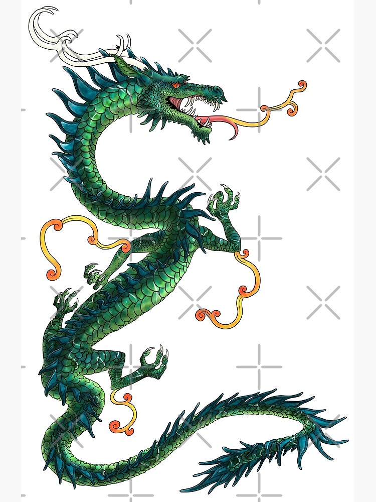 "Jade Dragon" Poster for Sale by Katedesotoart | Redbubble