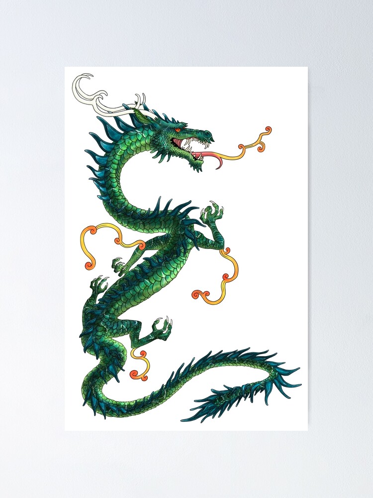 "Jade Dragon" Poster for Sale by Katedesotoart | Redbubble