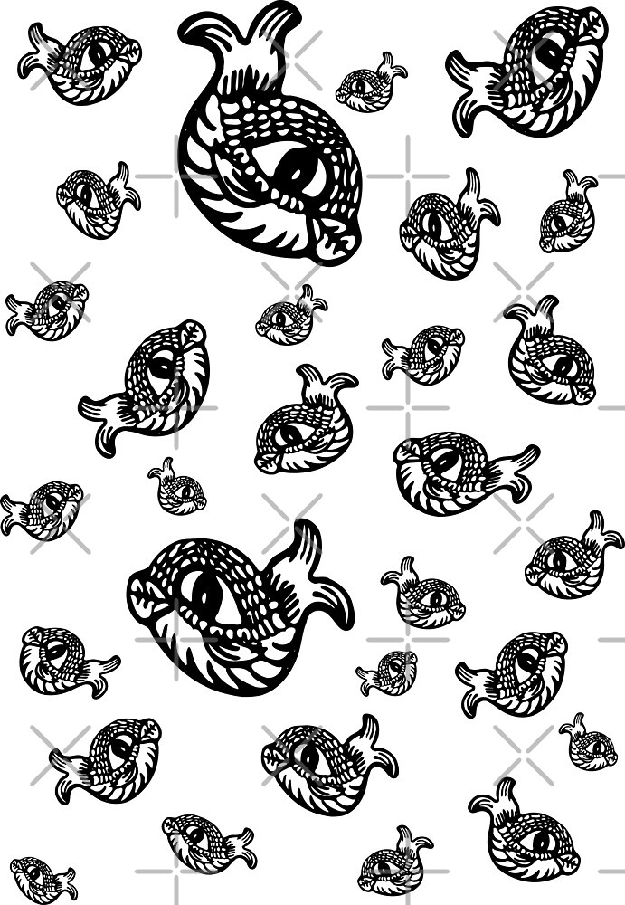 "Fun fish design pattern" by Stephen Ignacio | Redbubble