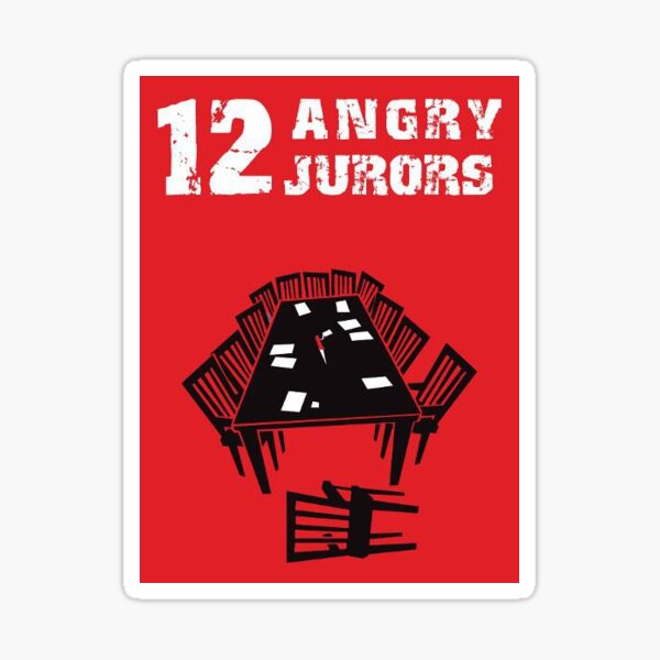 "12 Angry Jurors" Sticker for Sale by tarajenkins6 | Redbubble