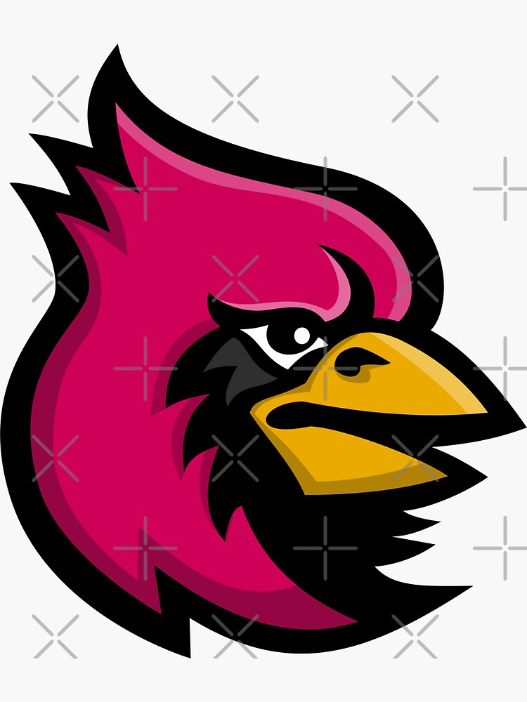 "Cardinal Bird Head Mascot" Sticker for Sale by patrimonio | Redbubble