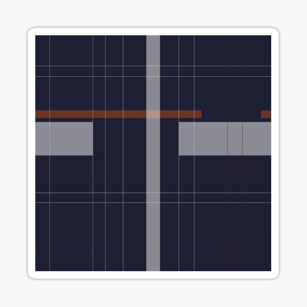 "Navy and Rust Rectangle Shapes IV" Sticker for Sale by BlertaDK ...