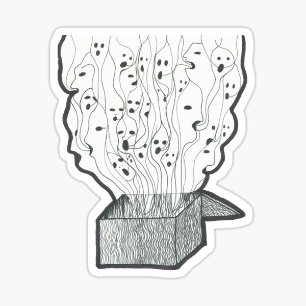 "Pandora's Box" Sticker for Sale by lenaliluna | Redbubble