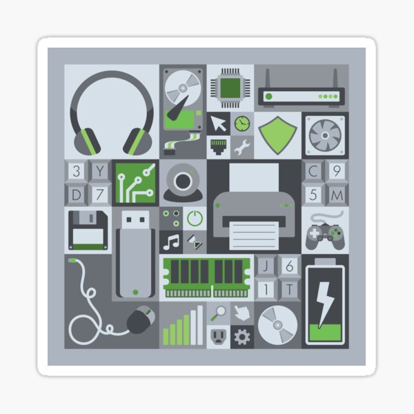 "All the tech " Sticker for Sale by jheupvidinha | Redbubble