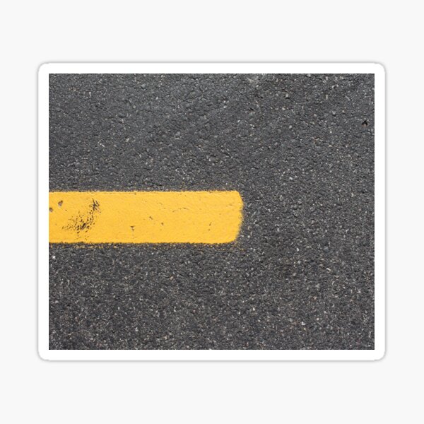 "Half Yellow Line" Sticker for Sale by LOGANMCCARTHY | Redbubble