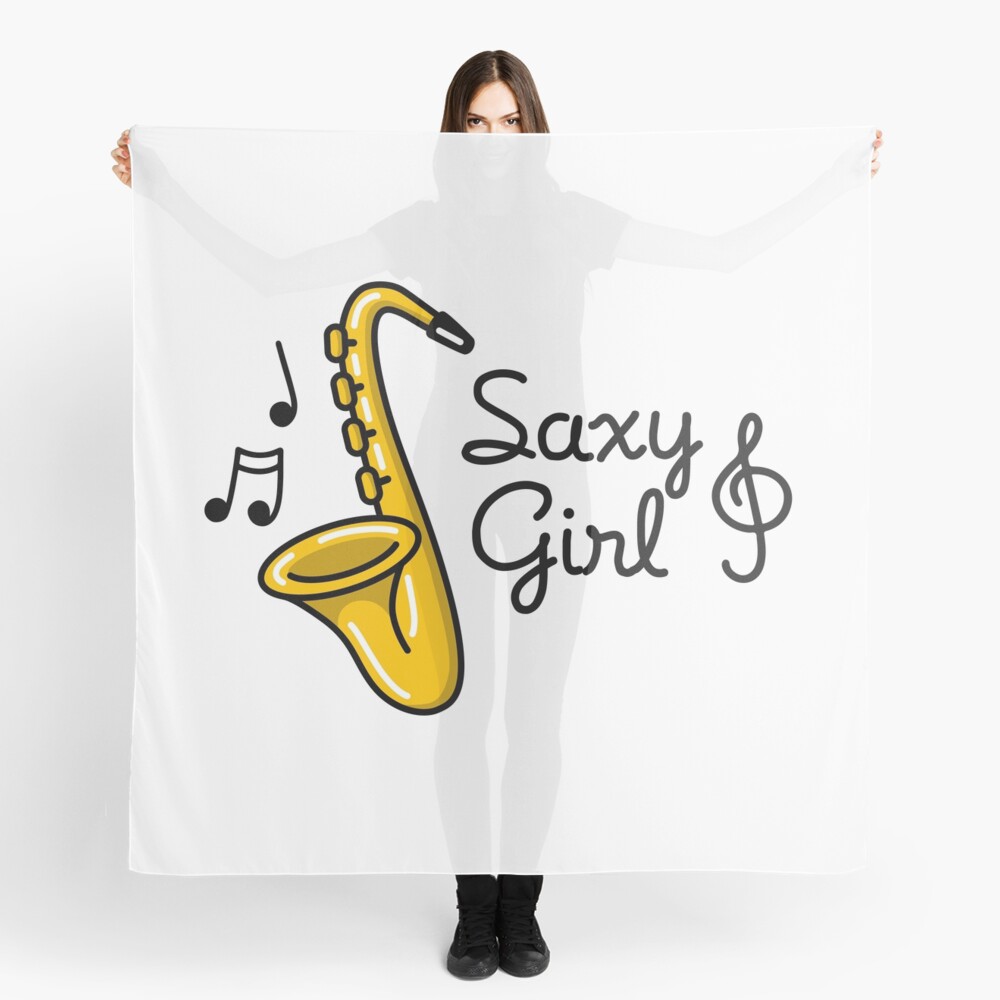 "Saxy girl - Sexy Saxophone pun" Scarf for Sale by LaundryFactory ...