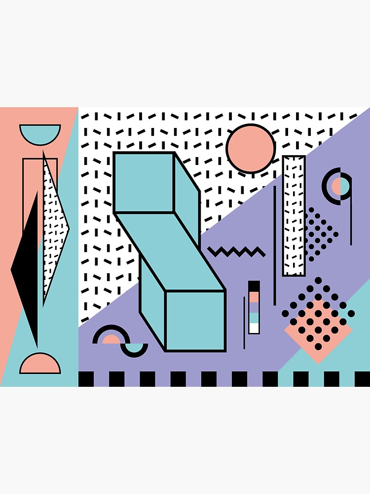 "Memphis Pattern - 80s Retro - Pastel Colors" Sticker by GraphicWave ...