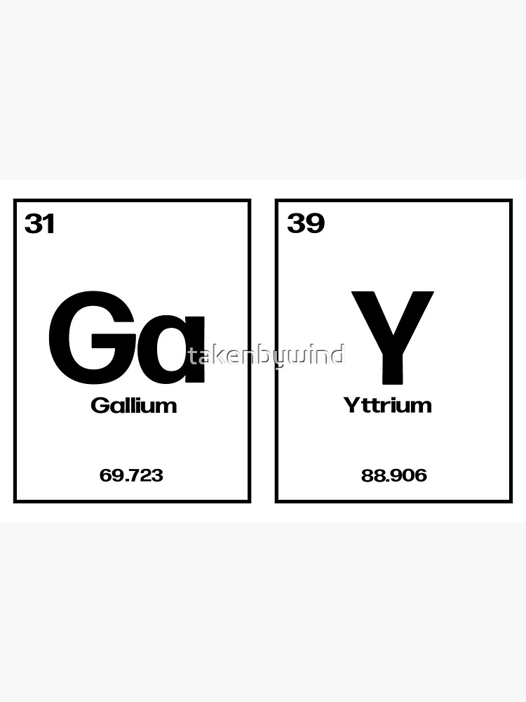 "gallium yttrium" Sticker for Sale by takenbywind | Redbubble
