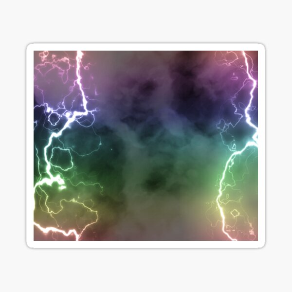 "Rainbow Thunderstorm" Sticker for Sale by sangriaboy | Redbubble