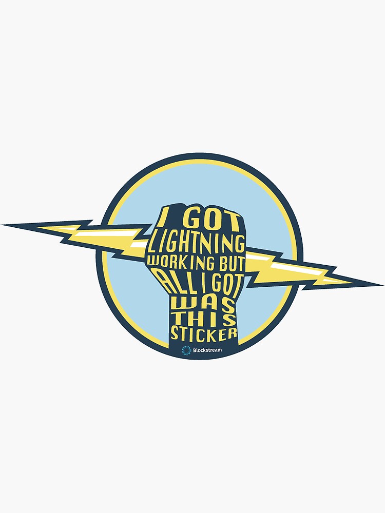 "Bitcoin - Lightning" Sticker for Sale by kiknag | Redbubble