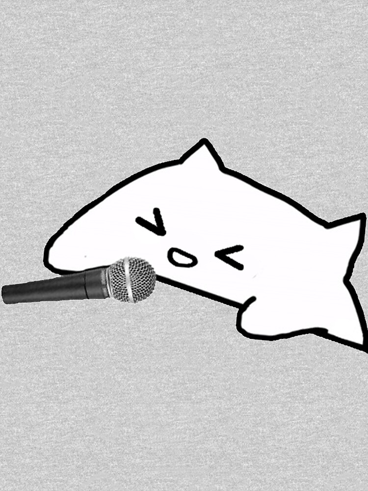 "Microphone Bongo Cat Meme" T-shirt by breadinator3000 | Redbubble ...