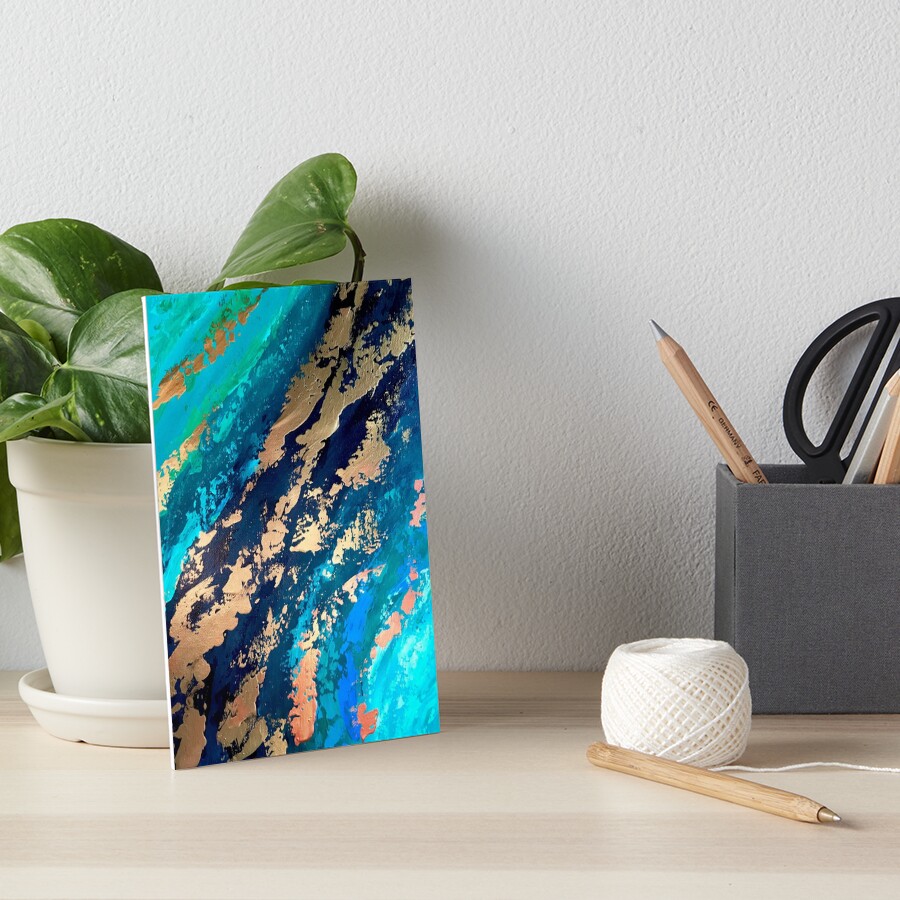 "Monterey Emerald Bay Golden Abstract" Art Board Print for Sale by ...