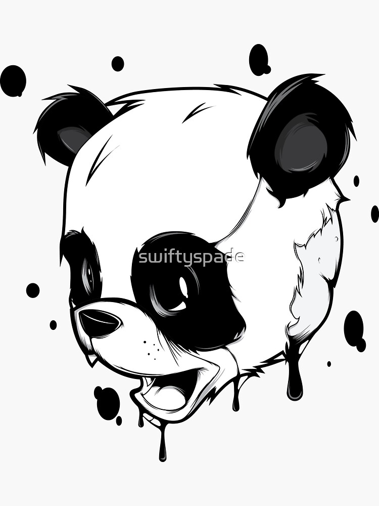 "Liquid Panda" Sticker by swiftyspade | Redbubble
