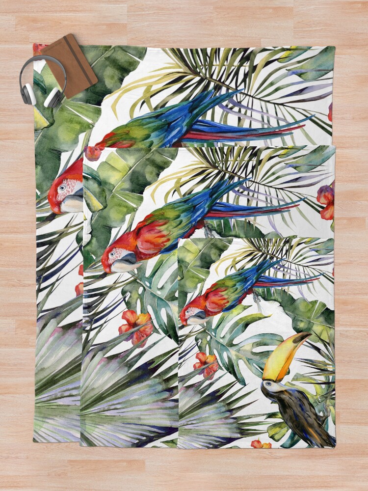 "TROPICAL JUNGLE" Throw Blanket for Sale by magicdreams | Redbubble