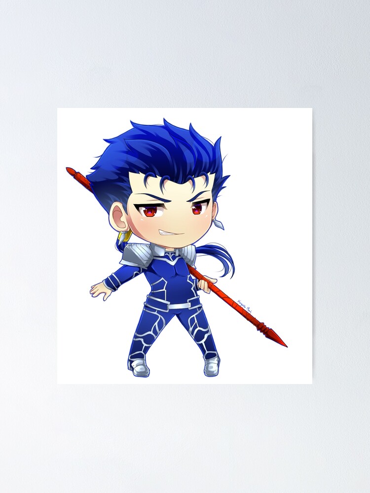 "Fate SN: Chibi Lancer" Poster by KoyukiMori | Redbubble