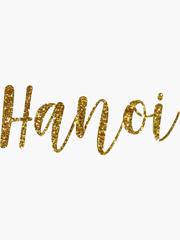 "Hanoi Gold Vietnam" Sticker for Sale by TrevelyanPrints | Redbubble