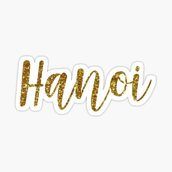 "Hanoi Gold Vietnam" Sticker for Sale by TrevelyanPrints | Redbubble