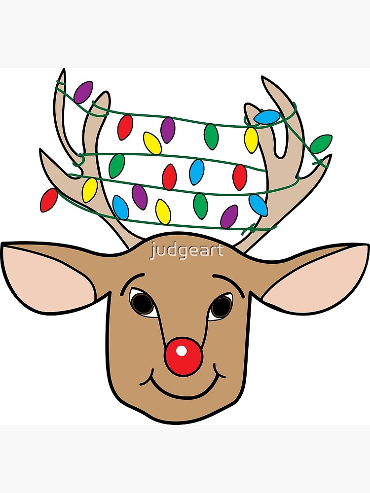 Reindeer With Christmas Lights Clip Art Animated: Adorable Baby