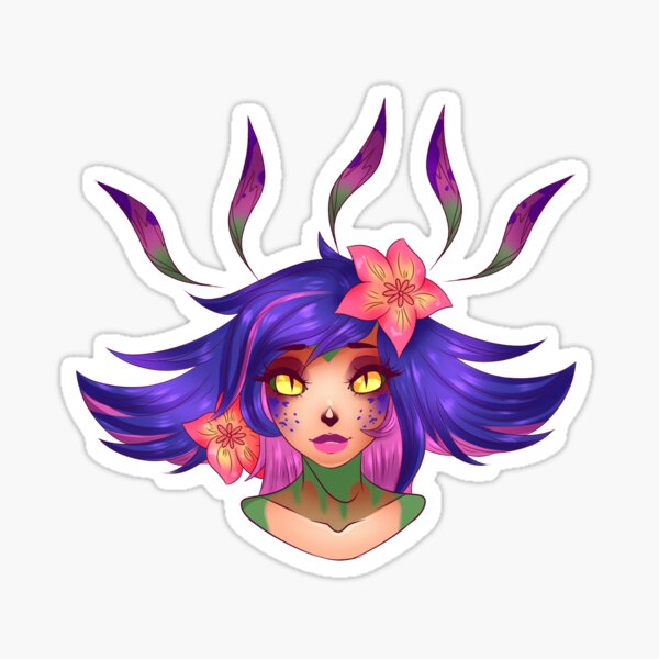 "Neeko" Sticker by JustP3achy | Redbubble