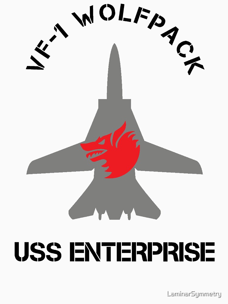 "VF-1 Wolfpack squadron emblem" T-shirt by LaminarSymmetry | Redbubble