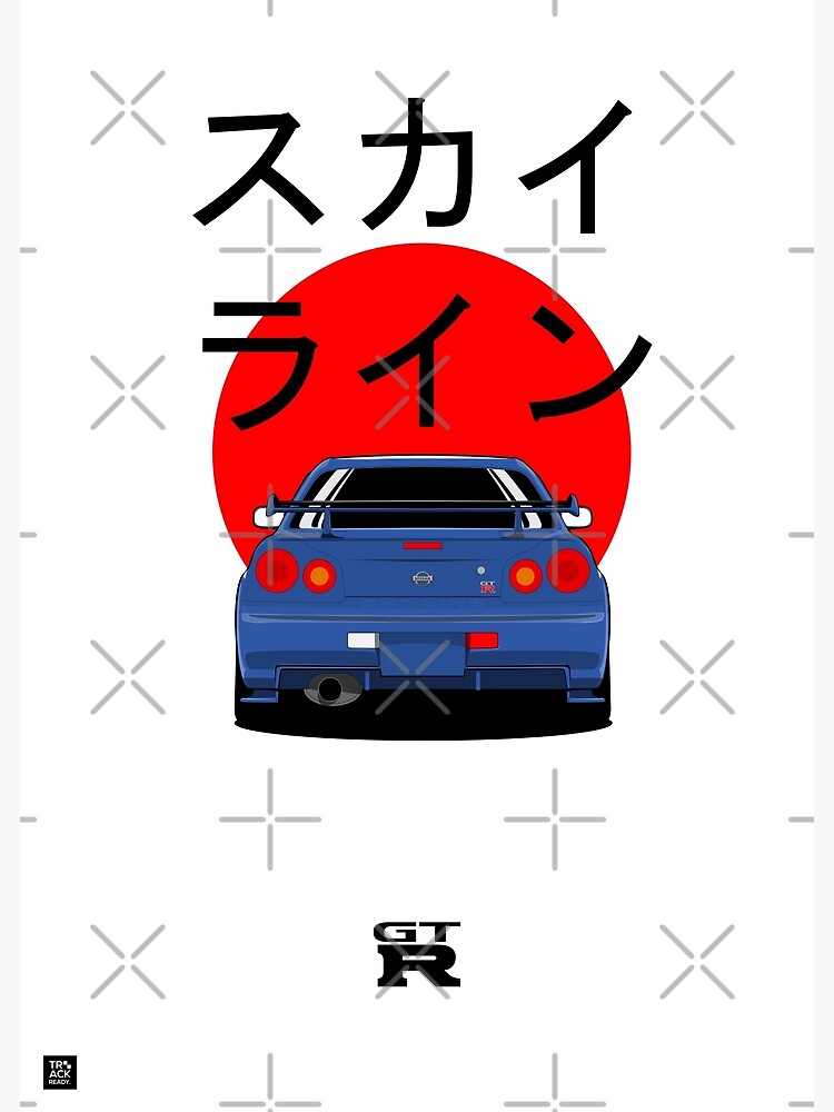 "Skyline GT-R R34" Art Print by aero-mati | Redbubble