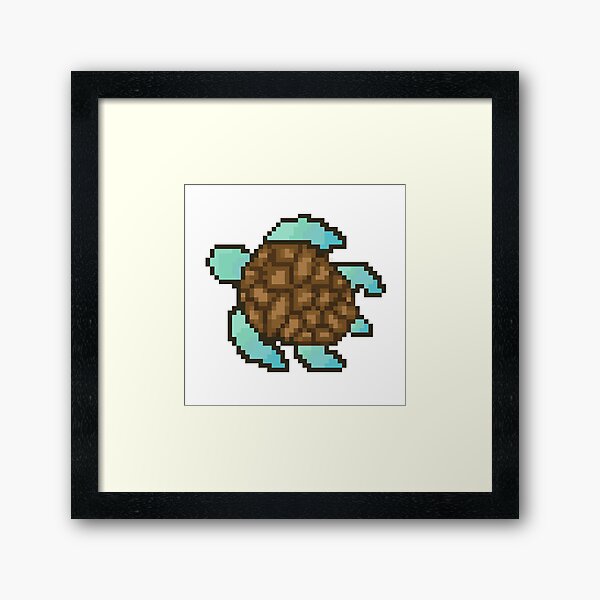 "8 Bit Turtle" Framed Art Print for Sale by LilYeet | Redbubble