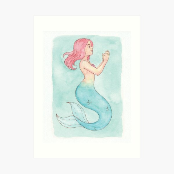 "Thankful Mermaid - MerMonday November 19th 2018" Art Print for Sale by ...