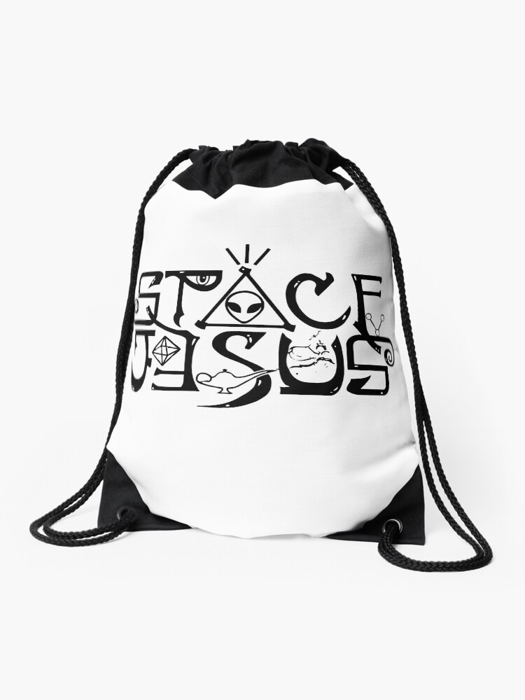 "Space Jesus Logo" Drawstring Bag for Sale by shameshame | Redbubble
