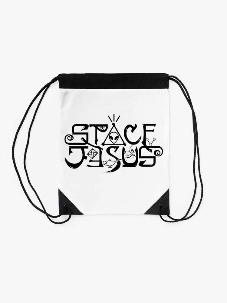 "Space Jesus Logo" Drawstring Bag for Sale by shameshame | Redbubble