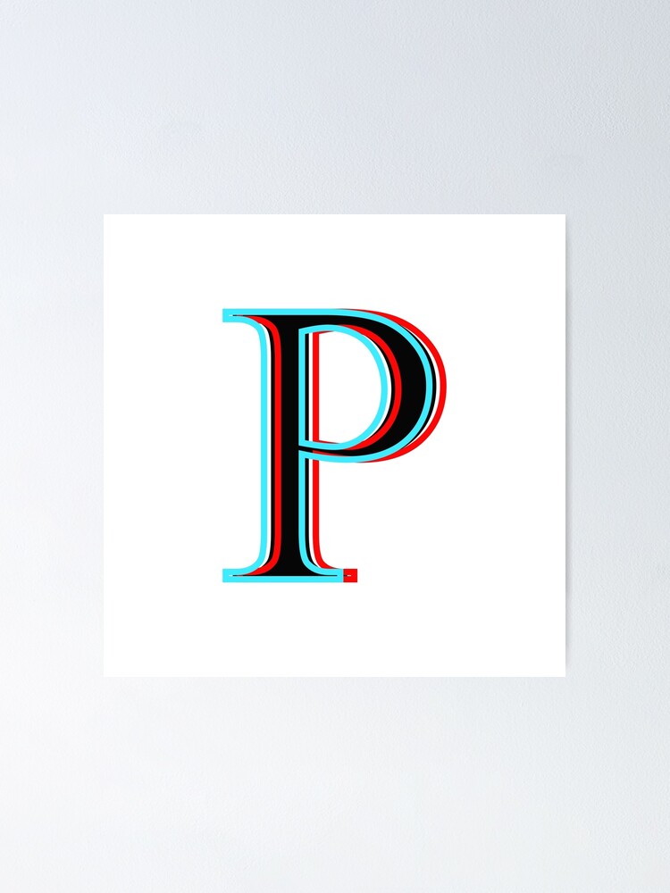 "Rho / Letter P (3D)" Poster for Sale by eloraat | Redbubble