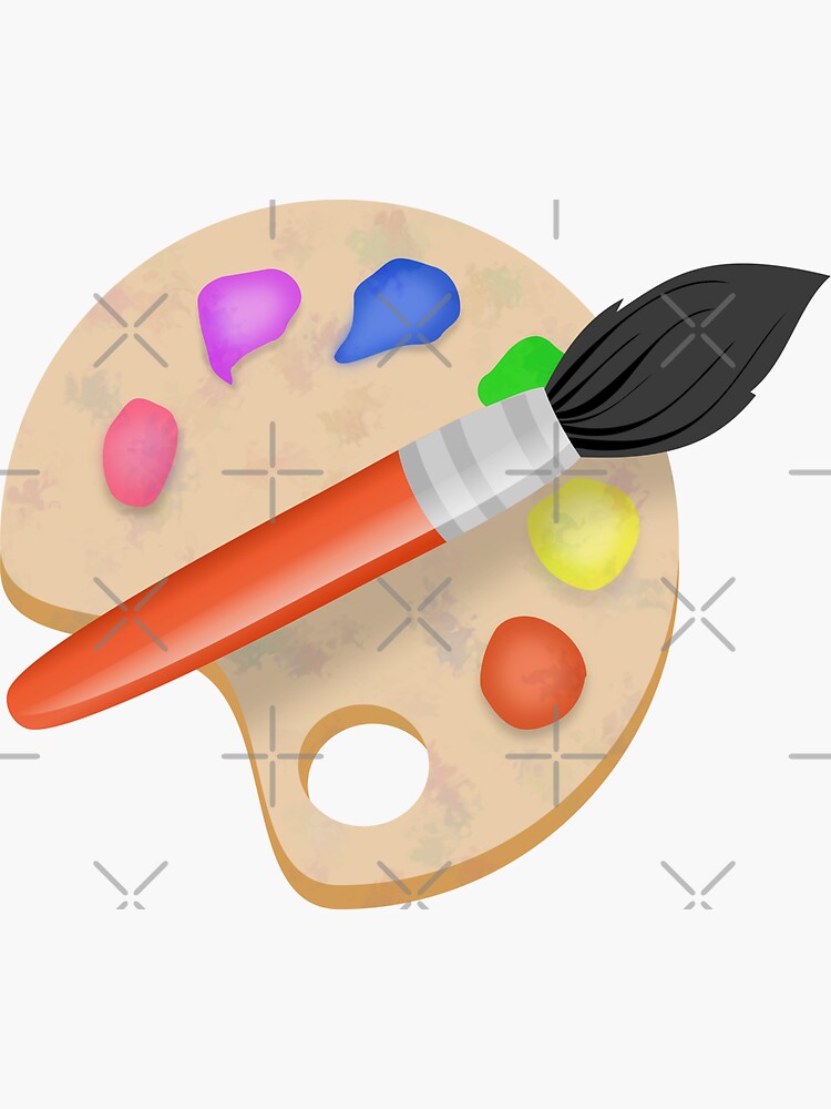 "Artist Palette" Sticker for Sale by Cute-Kingdom | Redbubble