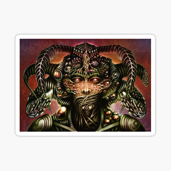 "Biomechanical " Sticker for Sale by Perspex | Redbubble