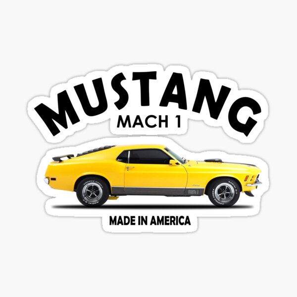 "The Mustang Mach 1" Sticker for Sale by rogue-design | Redbubble