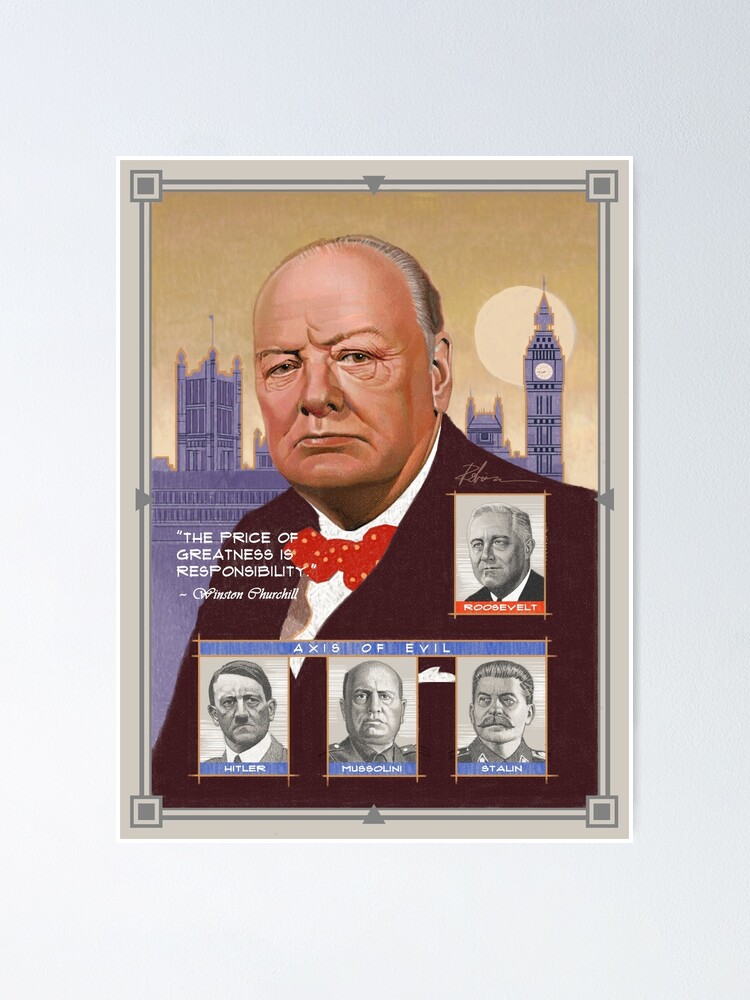 "Sir Winston Churchill" Poster for Sale by dwrobins2000 | Redbubble