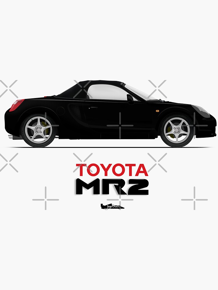"Toyota MR2 - Black version" Sticker for Sale by JageOwen | Redbubble