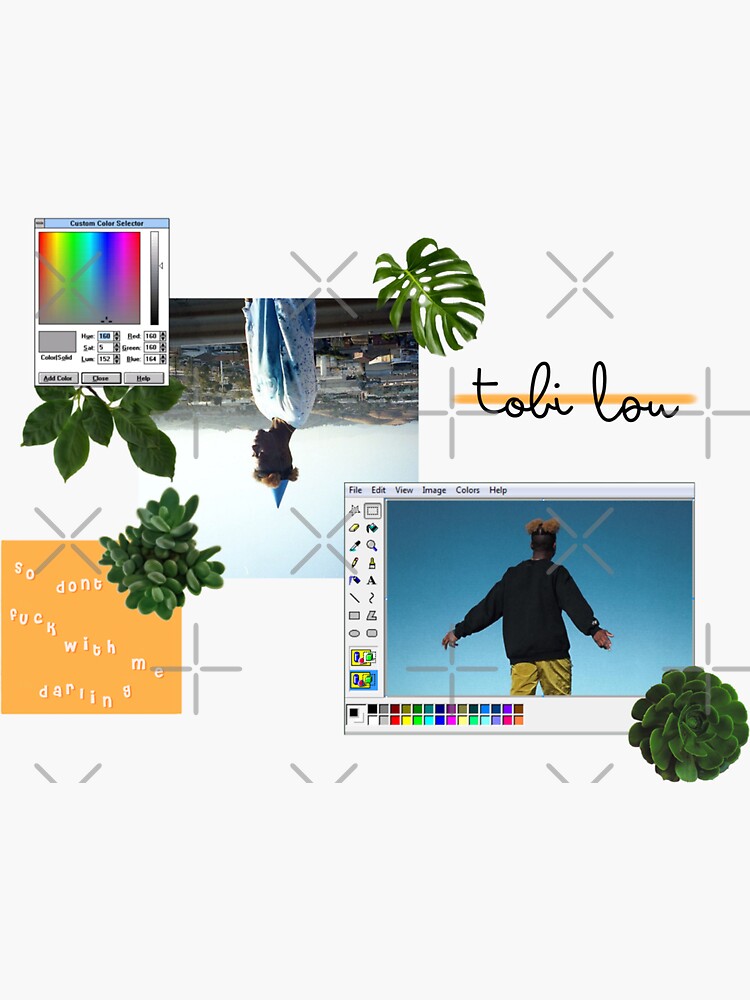 "Tobi Lou Aesthetic Design" Sticker for Sale by SmurfDuck | Redbubble