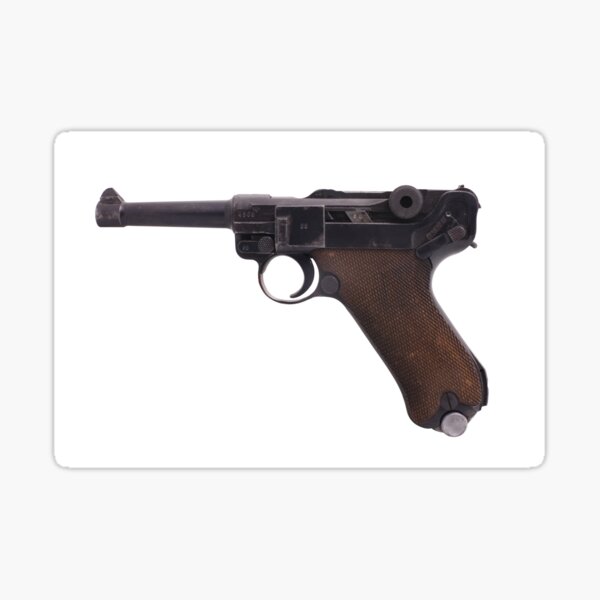 "Luger pistol photo" Sticker for Sale by Dator | Redbubble