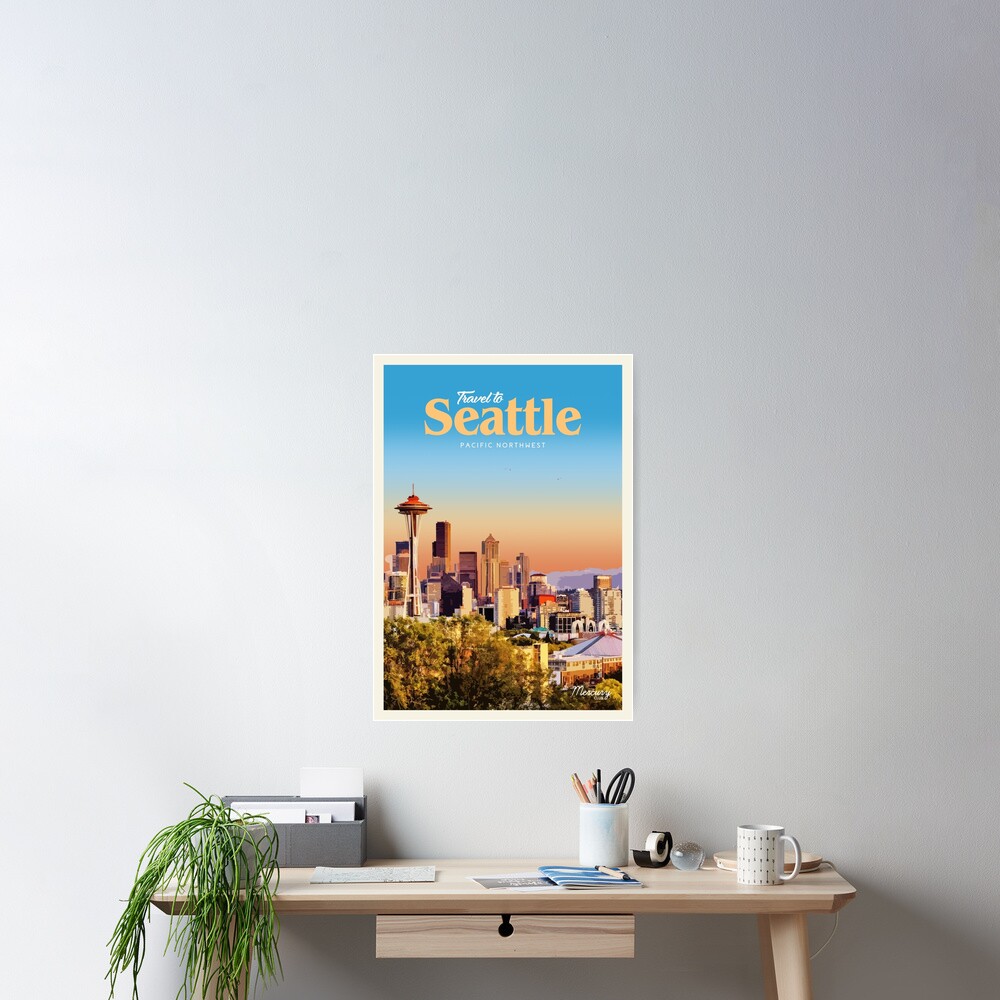 "Visit Seattle" Poster for Sale by CallumGardiner | Redbubble