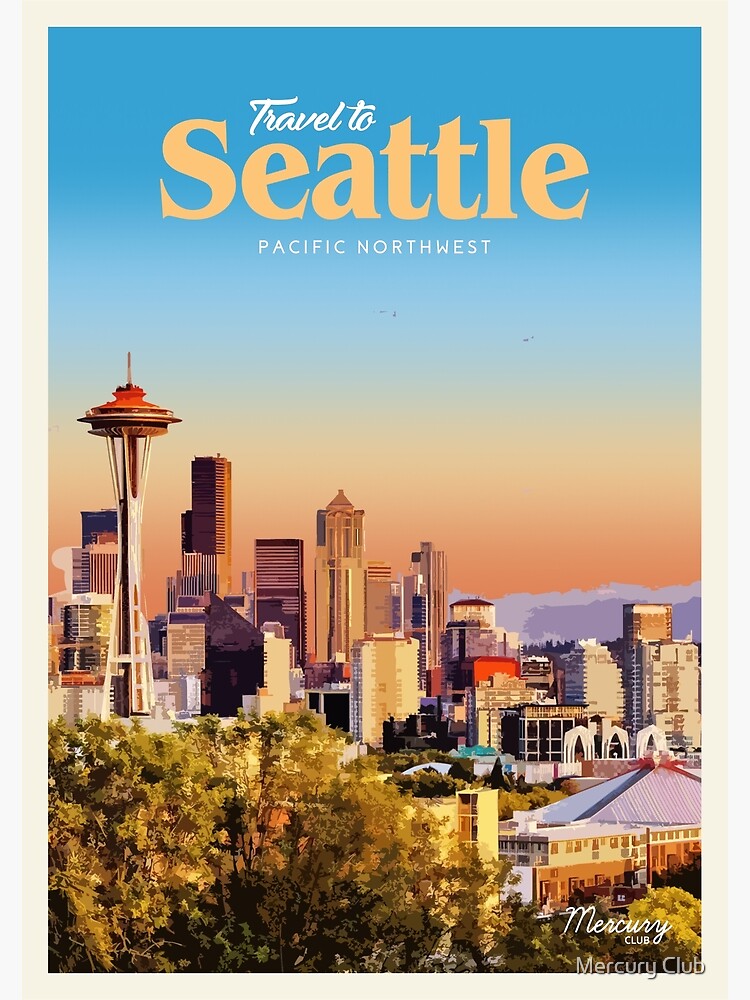 "Visit Seattle" Poster for Sale by CallumGardiner | Redbubble