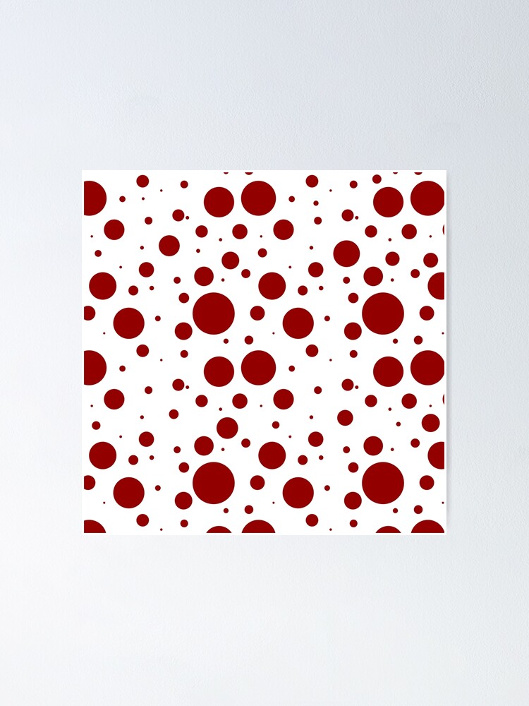 "Rote Punkte auf weißem Hintergrund" Poster von wordznart | Redbubble