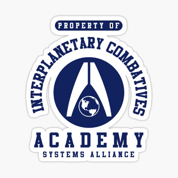 "Interplanetary Combatives Academy | Mass Effect | Navy" Sticker by ...