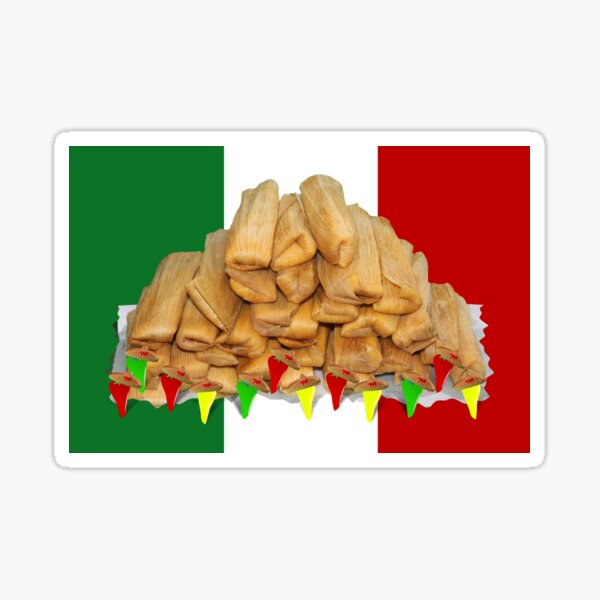 "Tamales with Dancing Peppers" Sticker for Sale by Gravityx9 | Redbubble