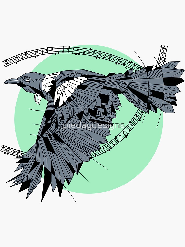 "Tui Song Bird" Sticker for Sale by piedaydesigns | Redbubble