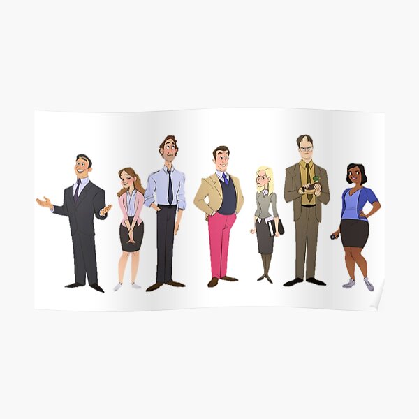 "The Office Character Design" Poster for Sale by mostlytank | Redbubble