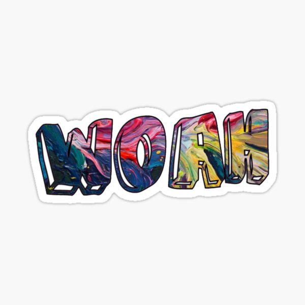 "Paint Print Word " Woah "" Sticker for Sale by bribri1010 | Redbubble